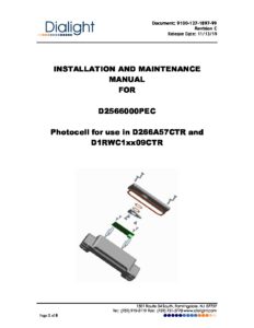 Dialight_LED_Obstuction_InstManual_Photocell-C - Dialight