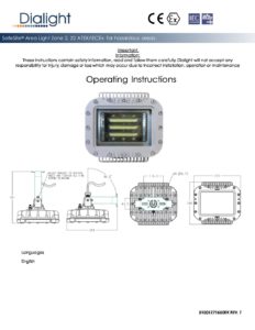Dialight_LED_Area_Light_InstManual_ATEX_IECEx_Zone_2_InstManual - Dialight