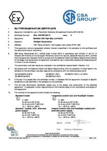 Sira 18ATEX1001X Iss 3 - Dialight