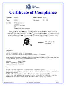 80002694 CofC - Dialight