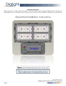 ProSite-LED-Floodlight-battery-backup-supplemental - Dialight